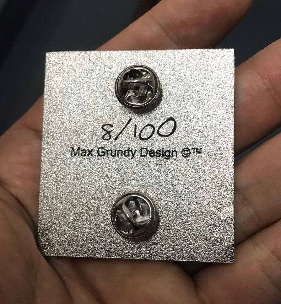 BANZAI limited edition enamel pin and sticker set – Max Grundy Design