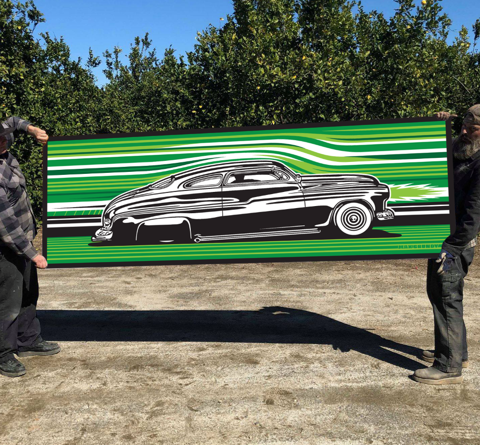 GREEN STREAMLINE 50 vinyl banner – Max Grundy Design