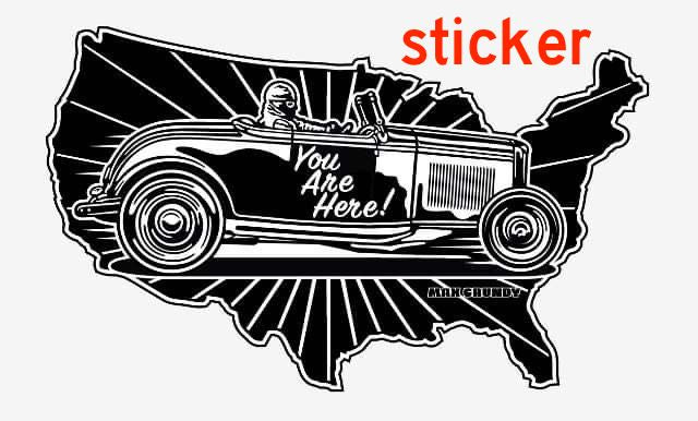 YOU ARE HERE limited edition enamel pin and sticker set – Max Grundy Design